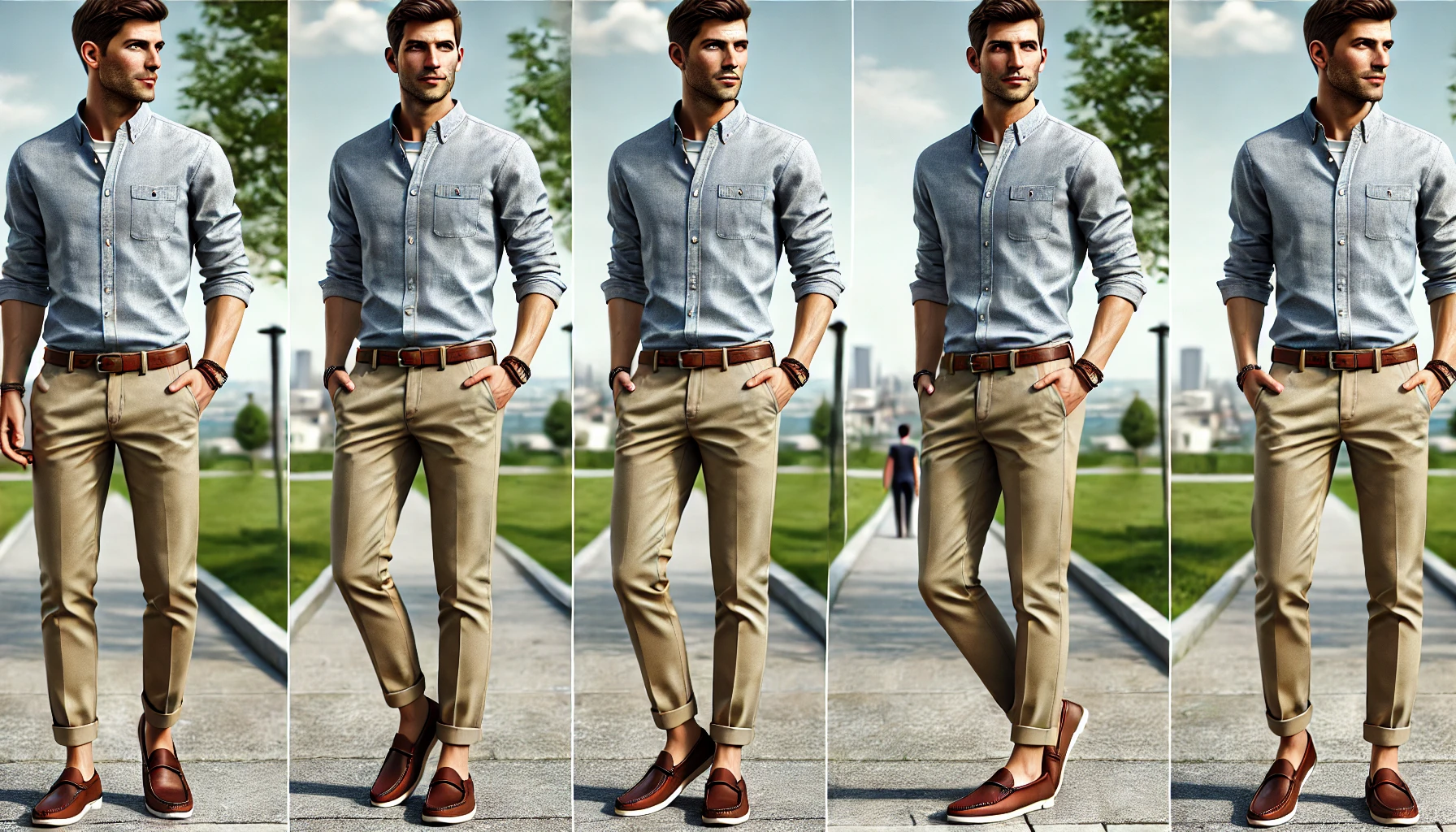 Outfits casuales con pantalón café claro para hombre - M de Modista